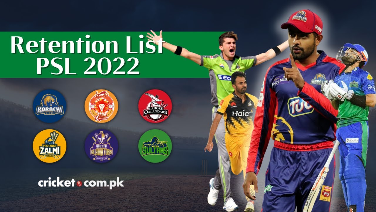 PSL 2022 Retentions: Full List of ALL players retained by 6 teams ...