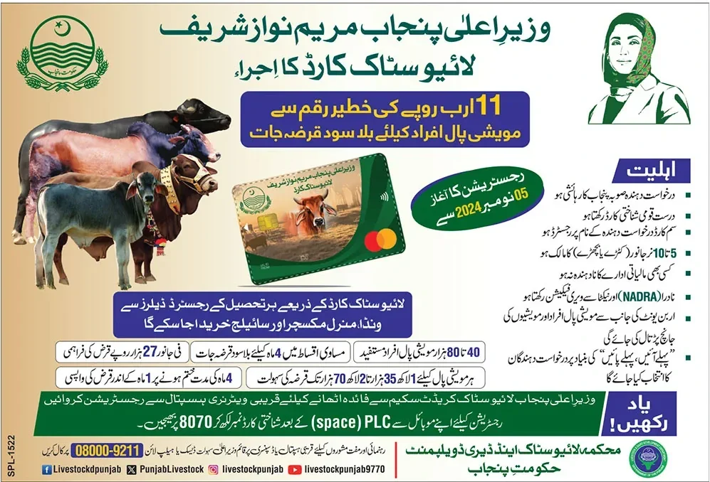 Punjab Livestock Card Program 2025 Launched by CM Punjab Maryam Nawaz ...